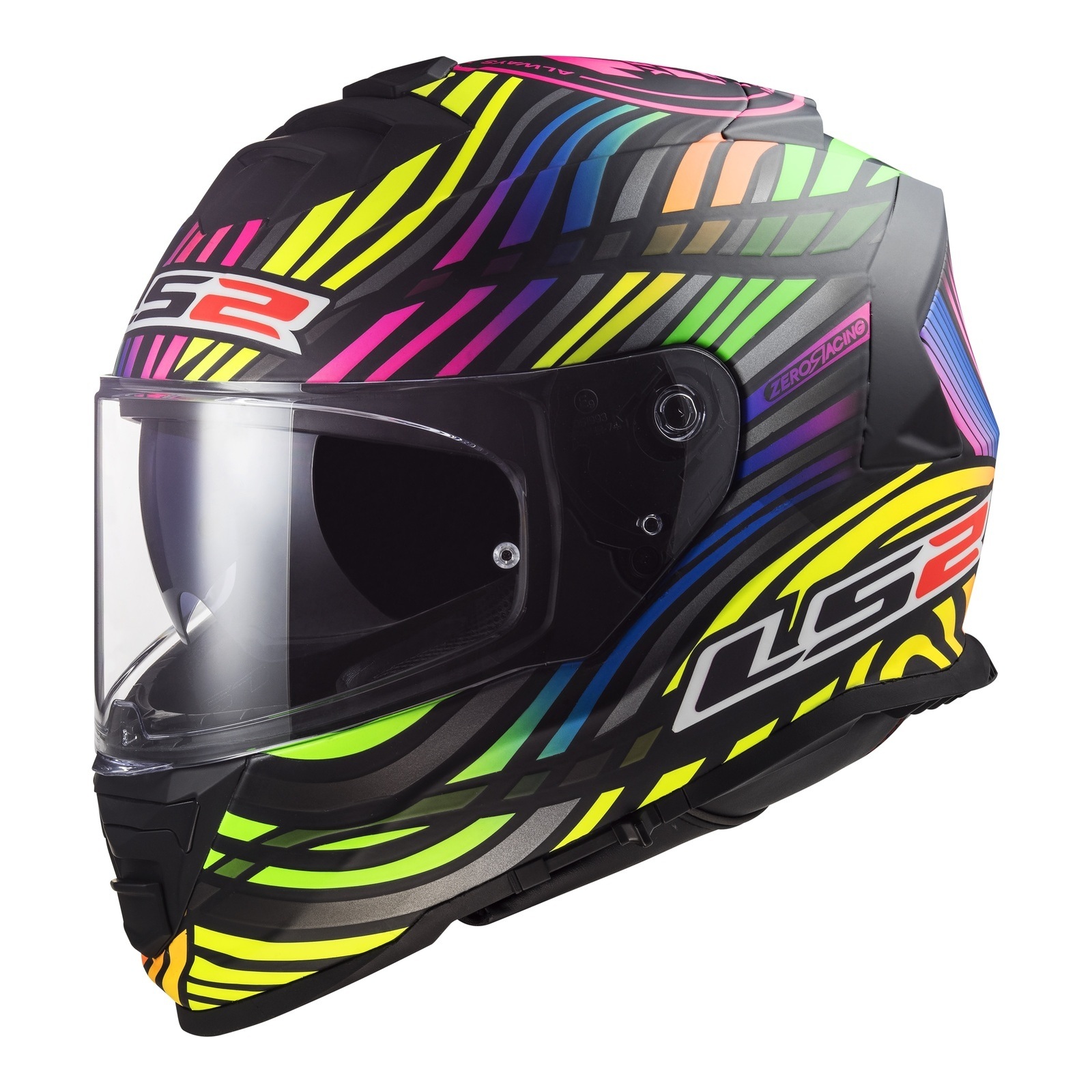 LS2 FF800Storm II Power Full Face Helmet - Matte Black / Rainbow